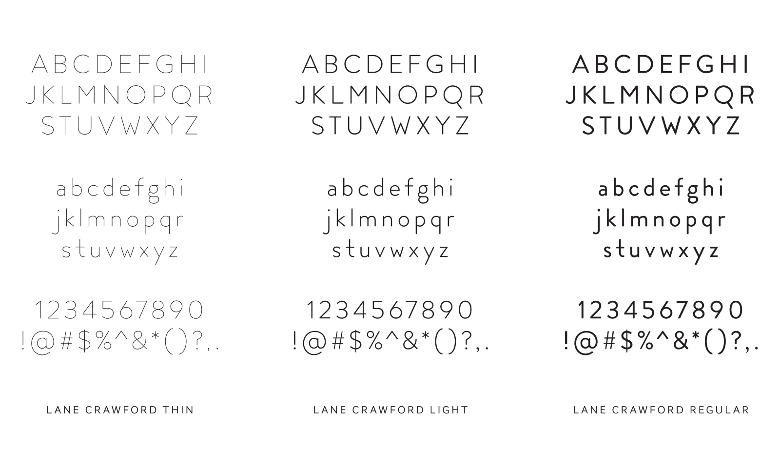 Lane Crawford Corporate Font - Augustine Wong