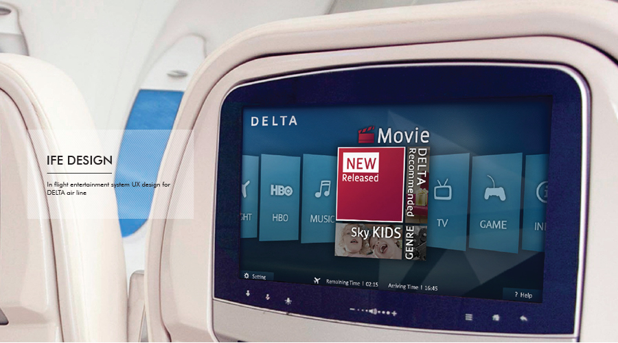 IFE Design for Delta Airline - designerhan