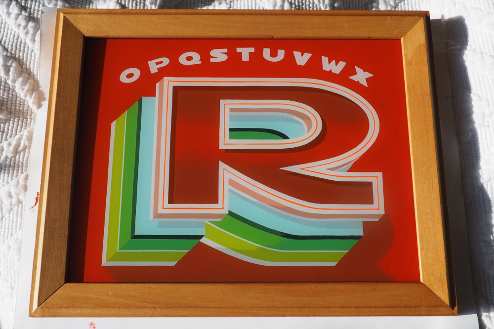 "R" painted by Travis W. Simon - Brush & Leaf Inc.