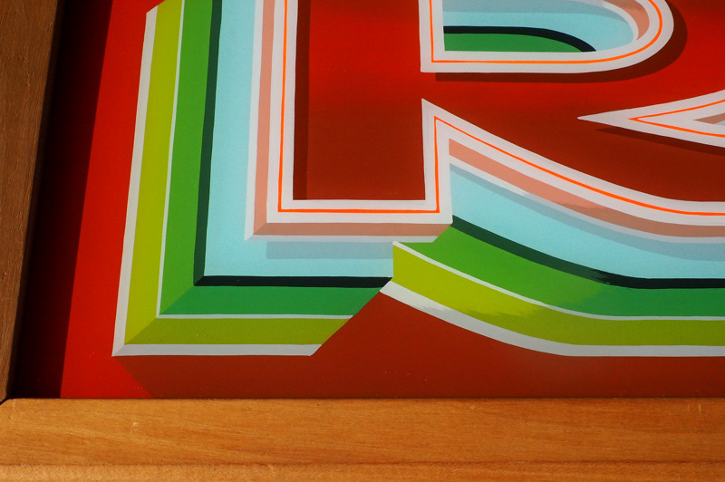 "R" painted by Travis W. Simon - Brush & Leaf Inc.