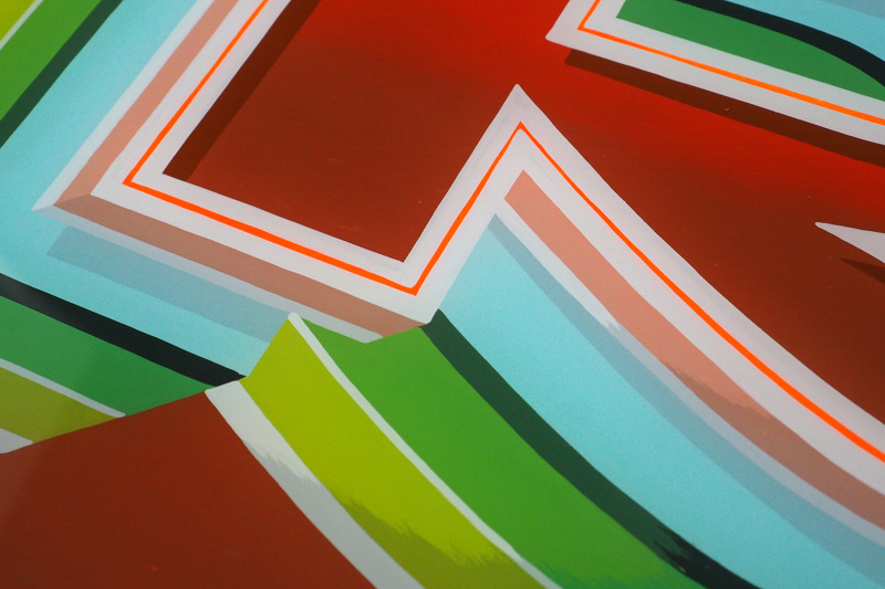 "R" painted by Travis W. Simon - Brush & Leaf Inc.