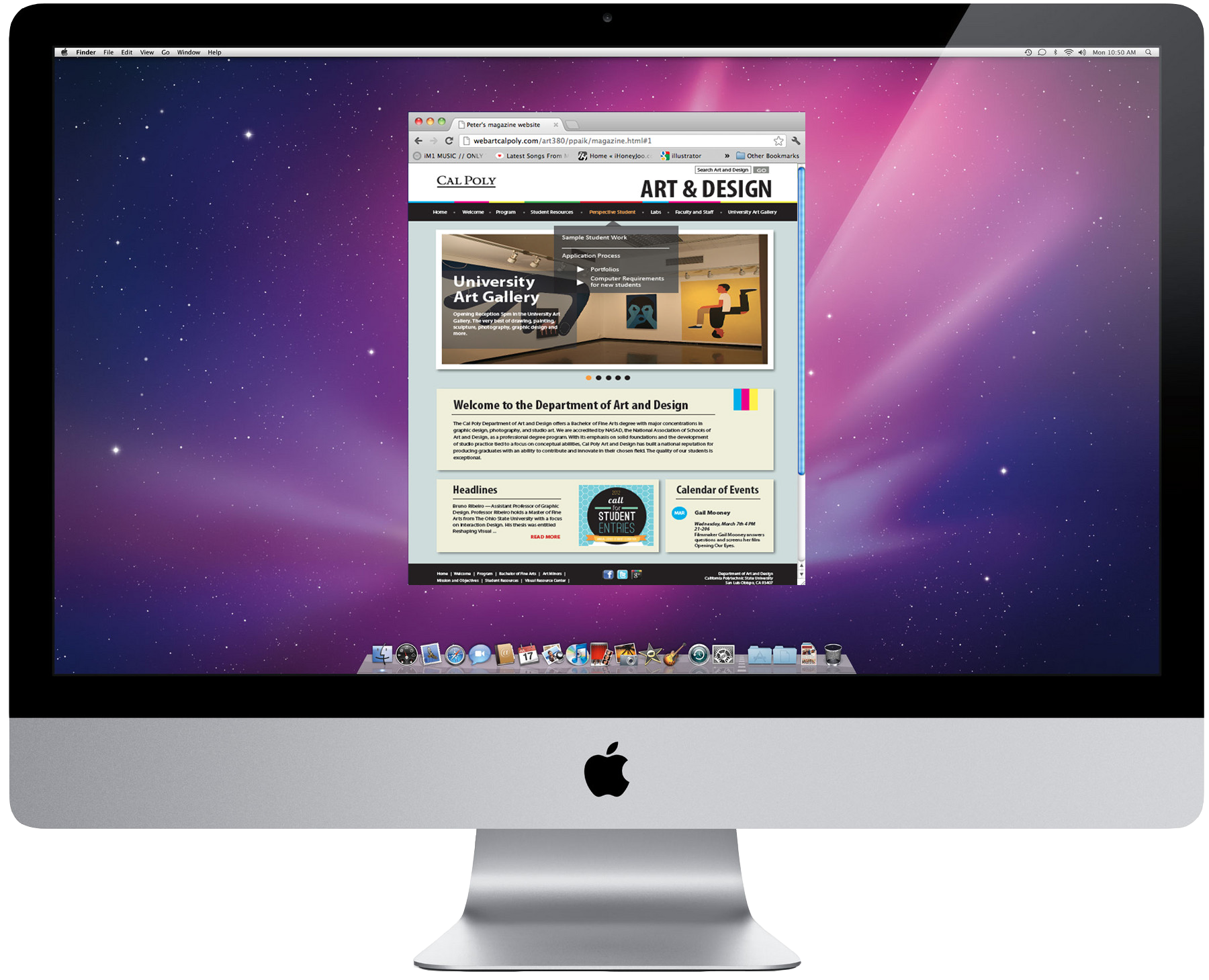 Cal Poly Art & Design Website Redesign - Peter Paik Design