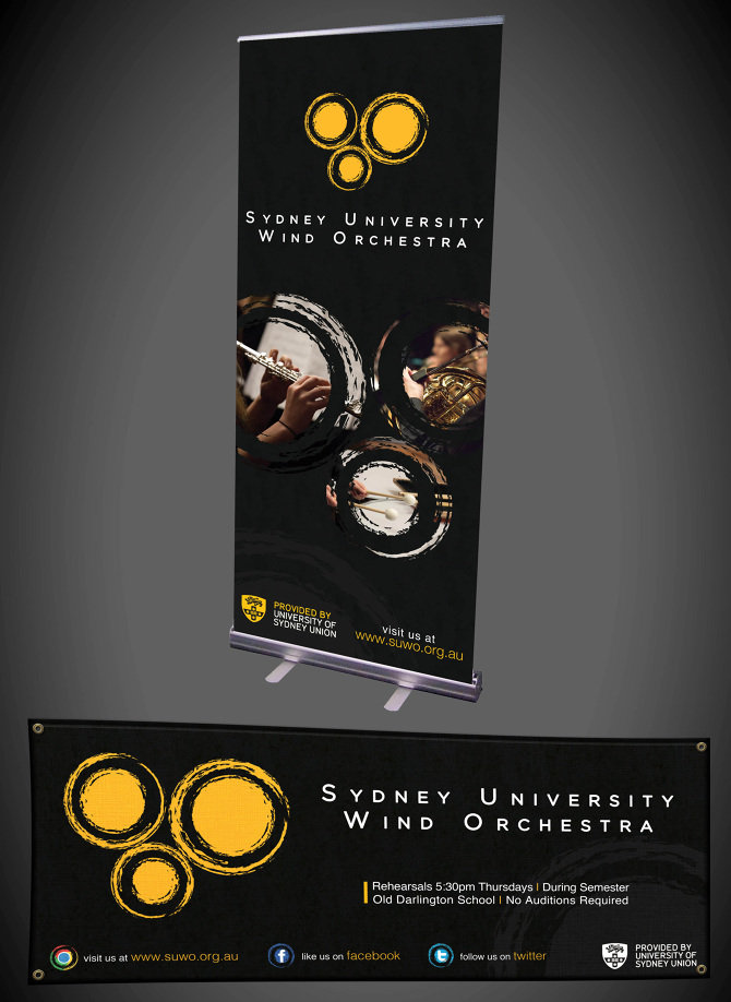Sydney University Wind Orchestra Banner Design - Lachlan Sunderland