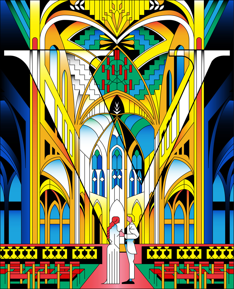 Volkskrant V - Maus Baus Illustration