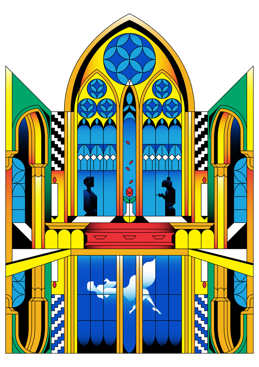 Volkskrant V - Maus Baus Illustration