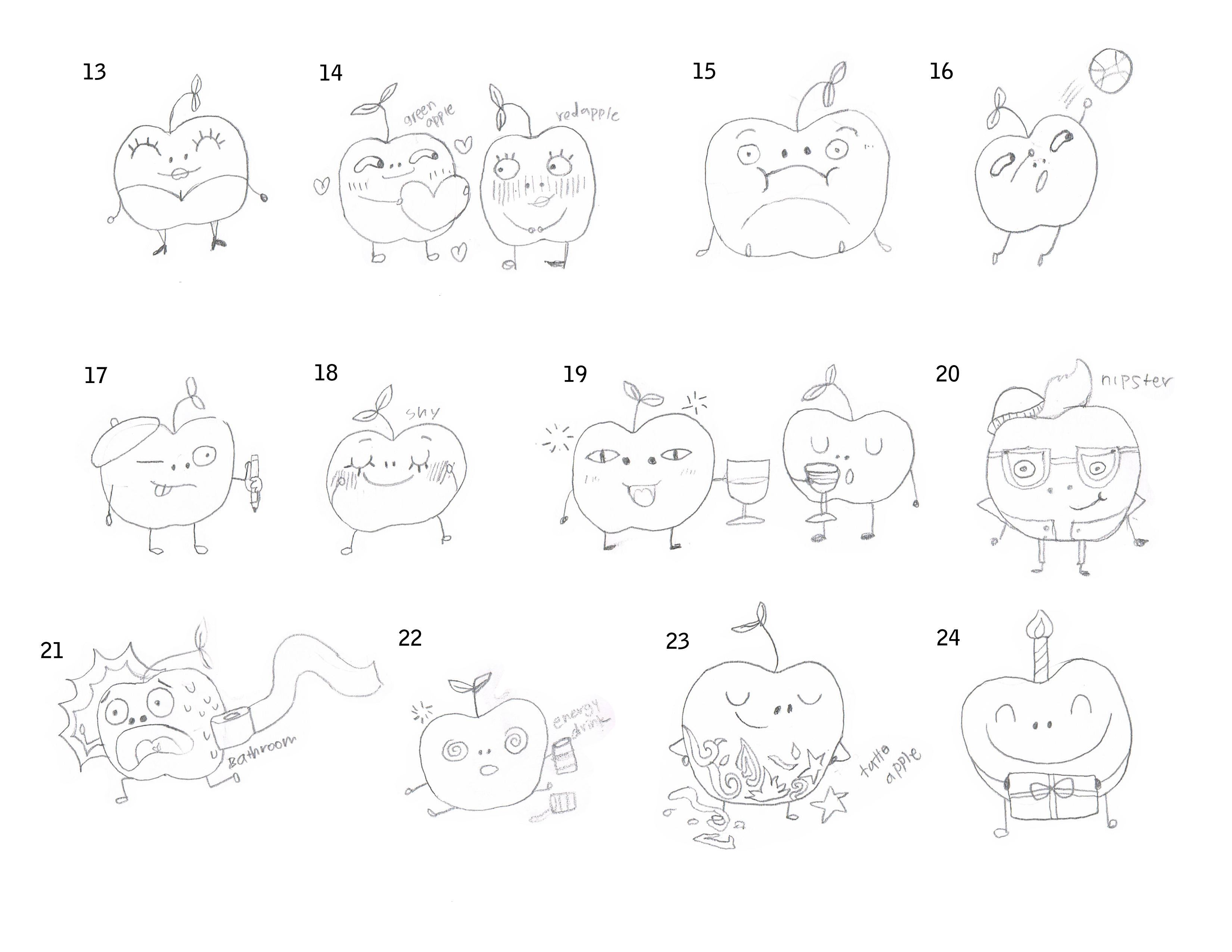 Apple Emoticon - Angela Ahn Portfolio Website