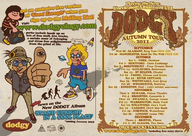 Dodgy - Autumn Tour Postcard - Russell Hardman - Illustrative Designer