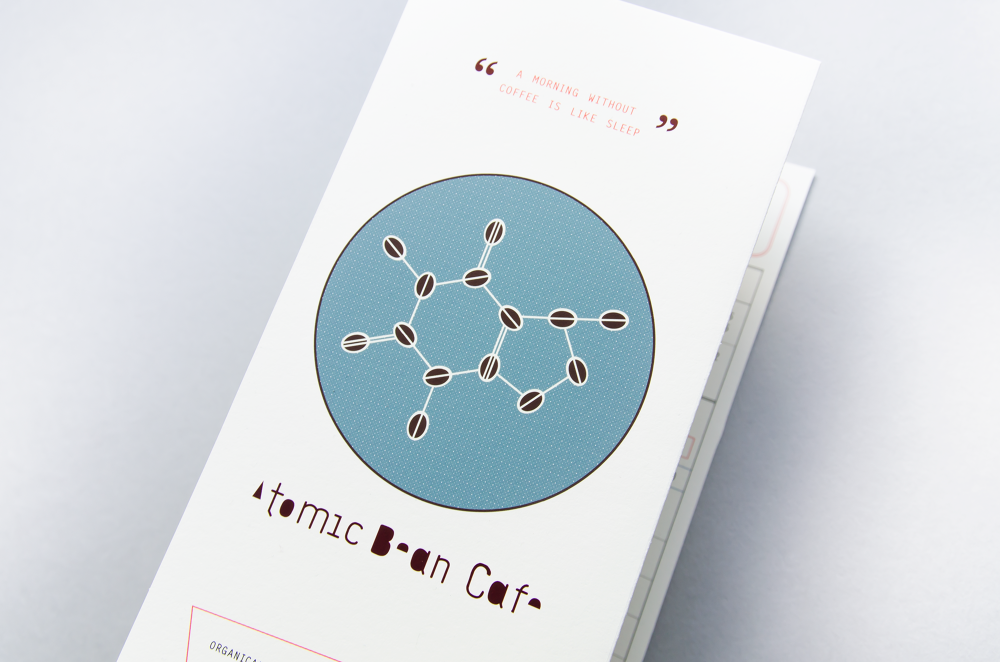 Atomic Bean Cafe Menu + Logo - Michelle Olaya-Marquez