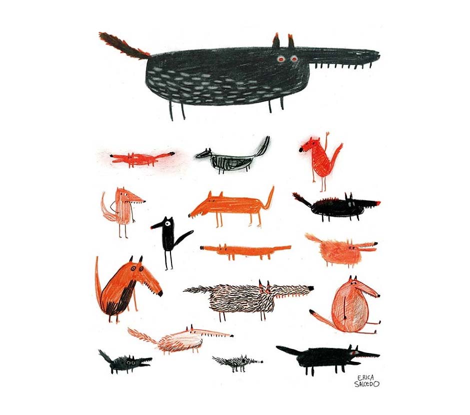Foxes and Wolves - Erica Salcedo Illustration potfolio