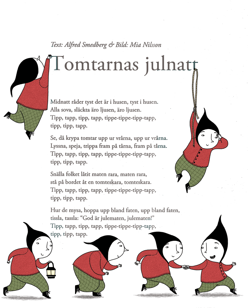 Tomtarnas julnatt - Mia Nilsson illustration