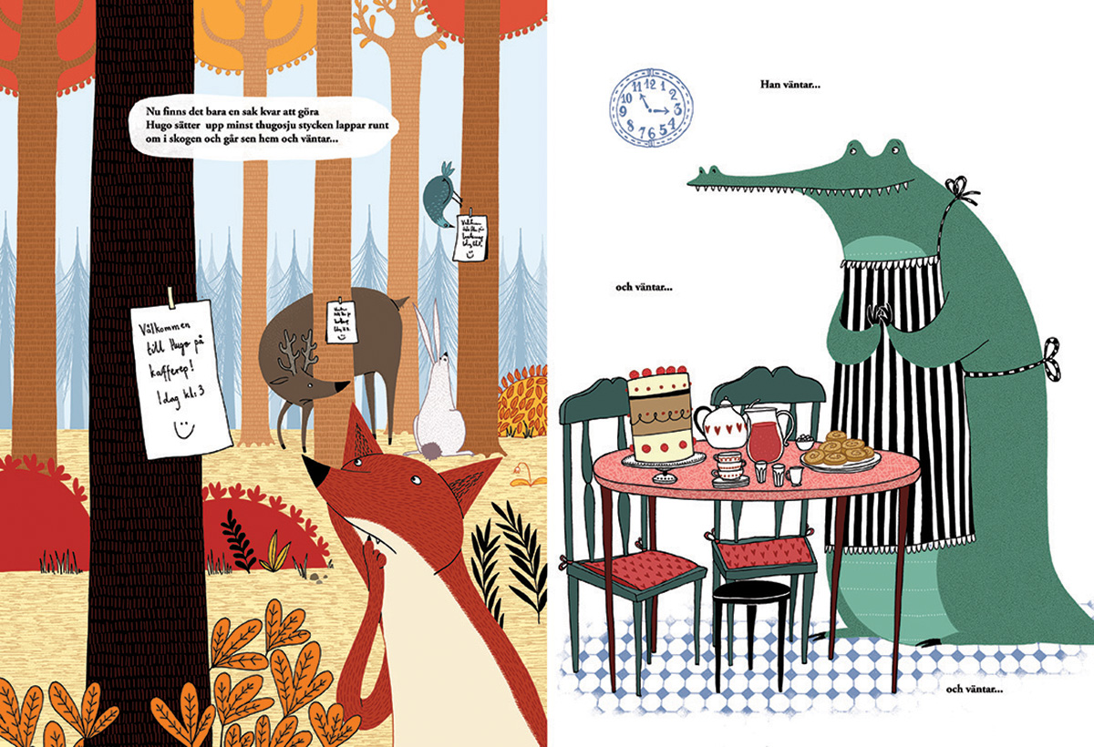 Hugo-Elak, blodtörstig och JÄTTEFARLIG? - Mia Nilsson illustration