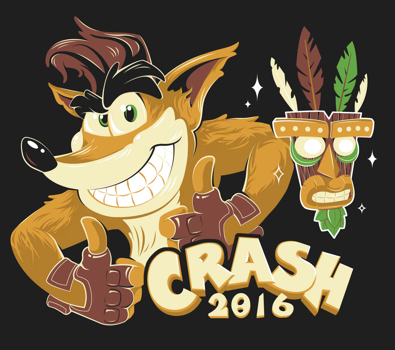 Crash Tshirt - Kara Zisa Illustrator & UI Artist