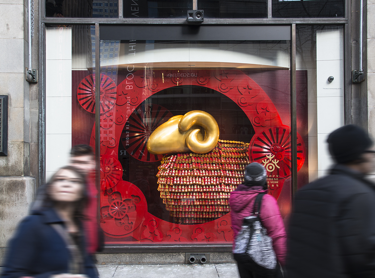 Chinese New Year Window Display in Macy's 芝加哥梅西百货春节主题橱窗 - United Design lab