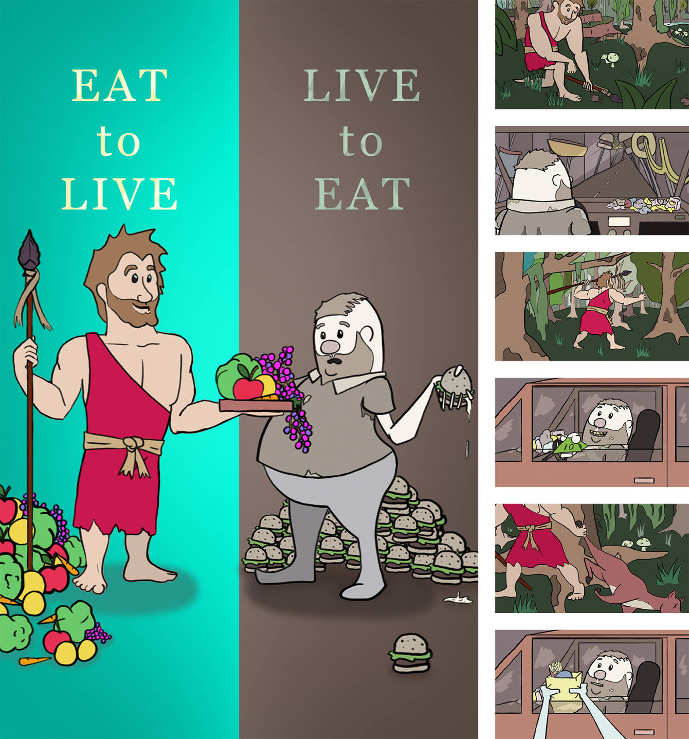 Cavemen VS Modern Men - Adams