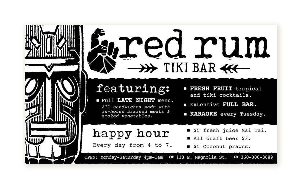 Red Rum Tiki Bar - Lariat Creative • Bellingham Flag • Seattle Flag ...