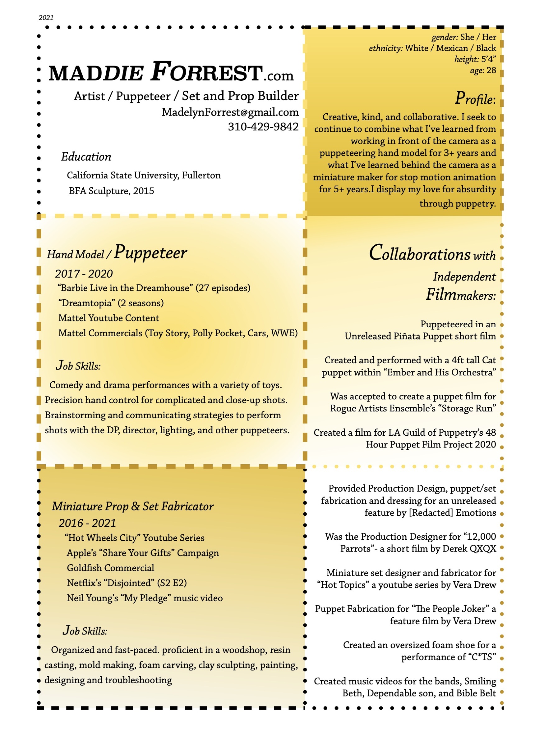 Hand Model Puppeteer - Maddie Forrest Art