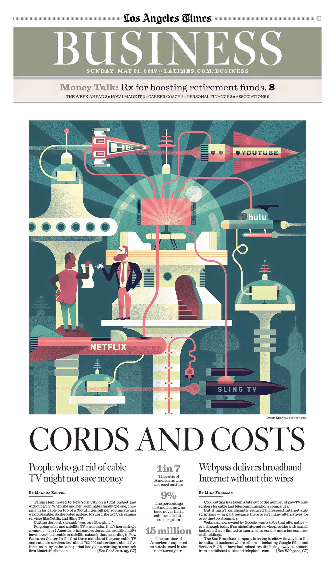 Los Angeles Times Cover - Gwen Keraval illustration