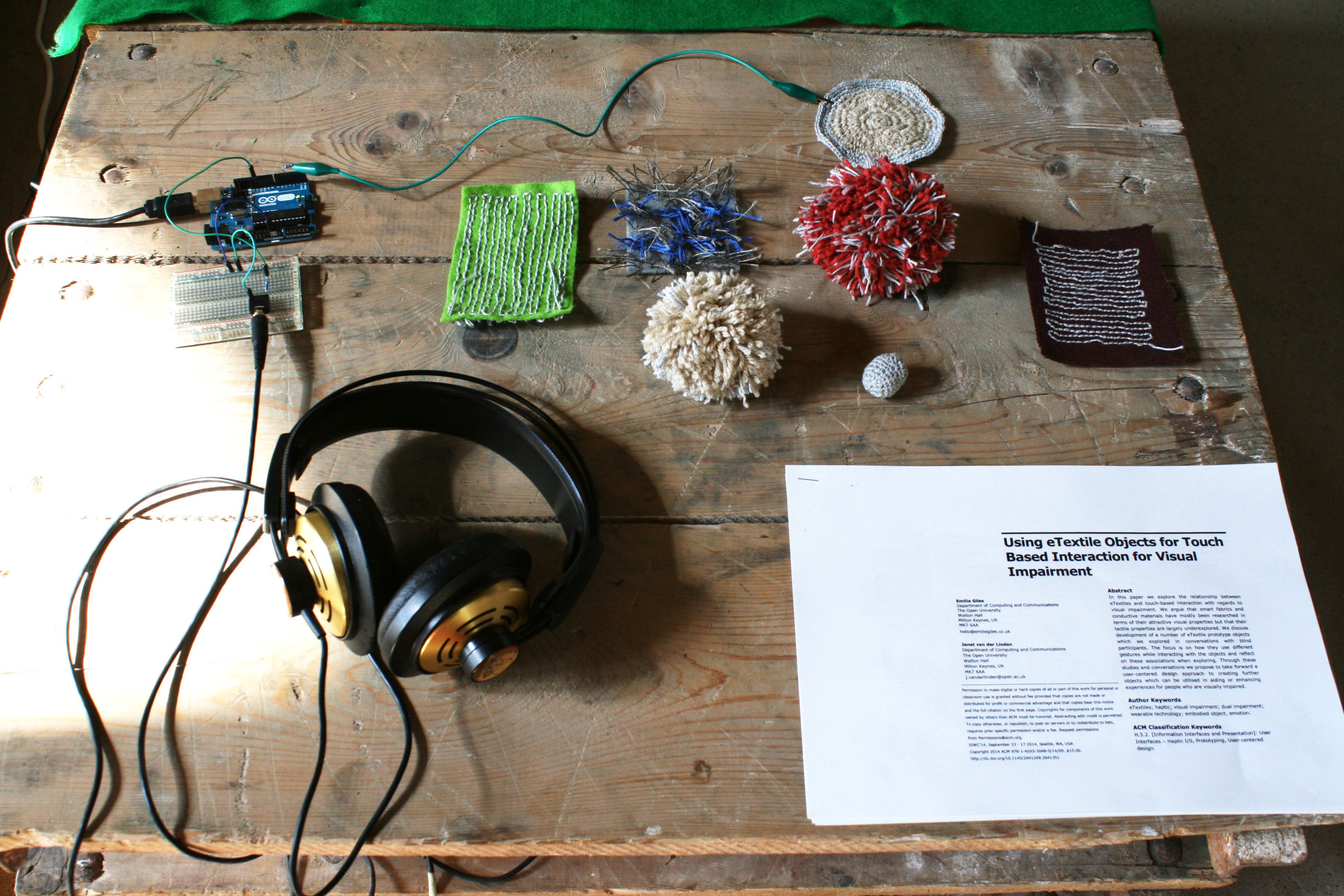 eTextiles and Touch Based Interaction for Accessibility - Emilie Giles