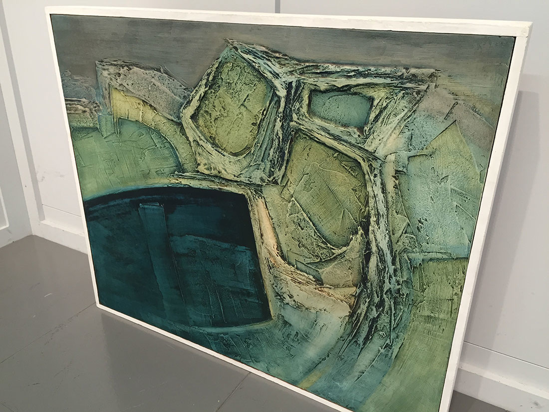 Painted Plaster Relief by Eric Satchwell c 1960 - www.philipvarma.com