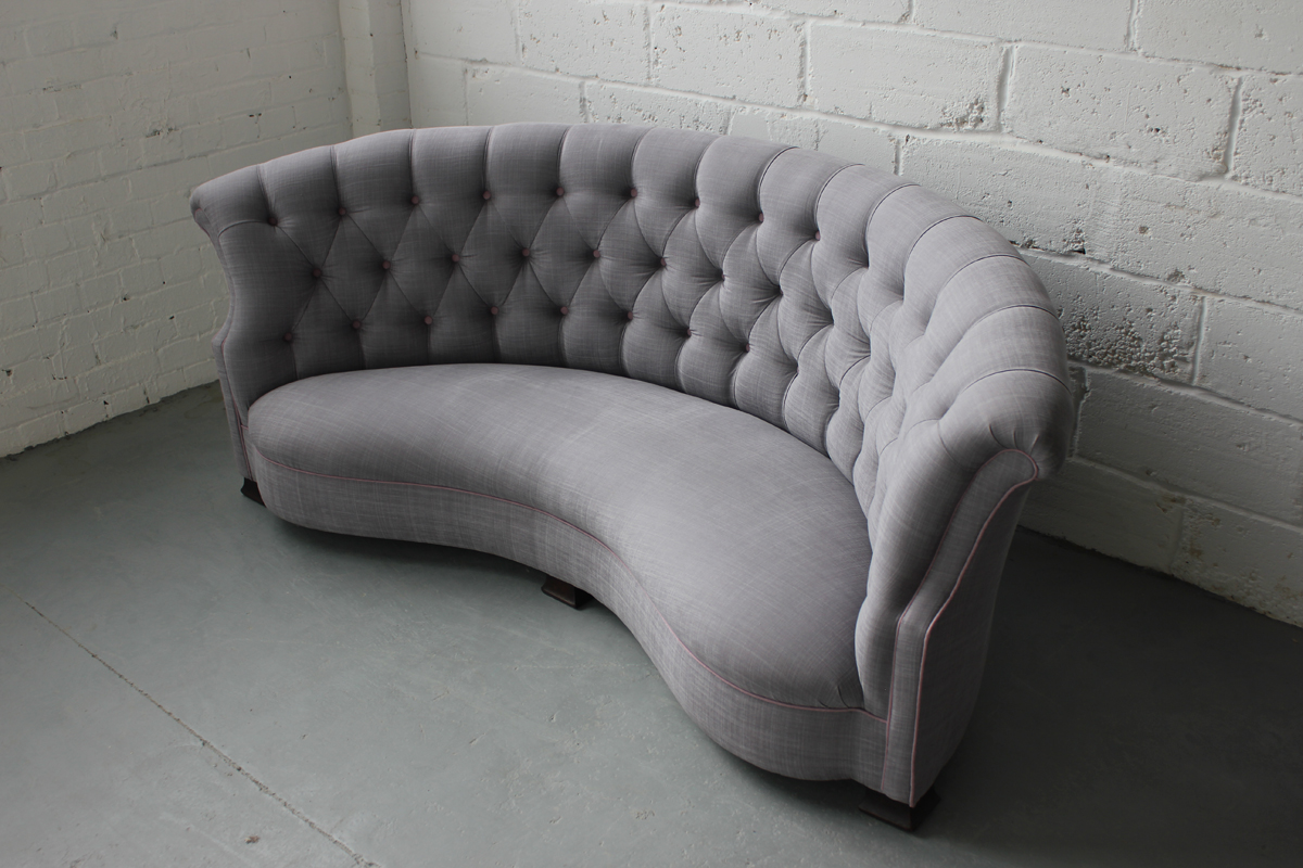Curved, Buttoned Back Sofa - www.philipvarma.com