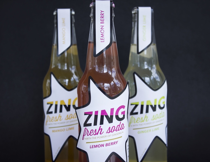 Zing Soda Branding - Katerina Paleckova Graphic Design