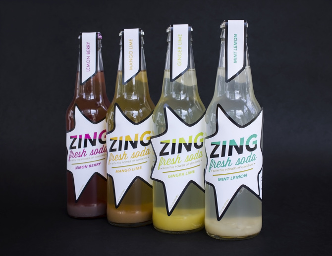Zing Soda Branding - Katerina Paleckova Graphic Design