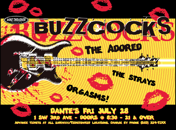 Buzzcocks gig poster - The Art of John