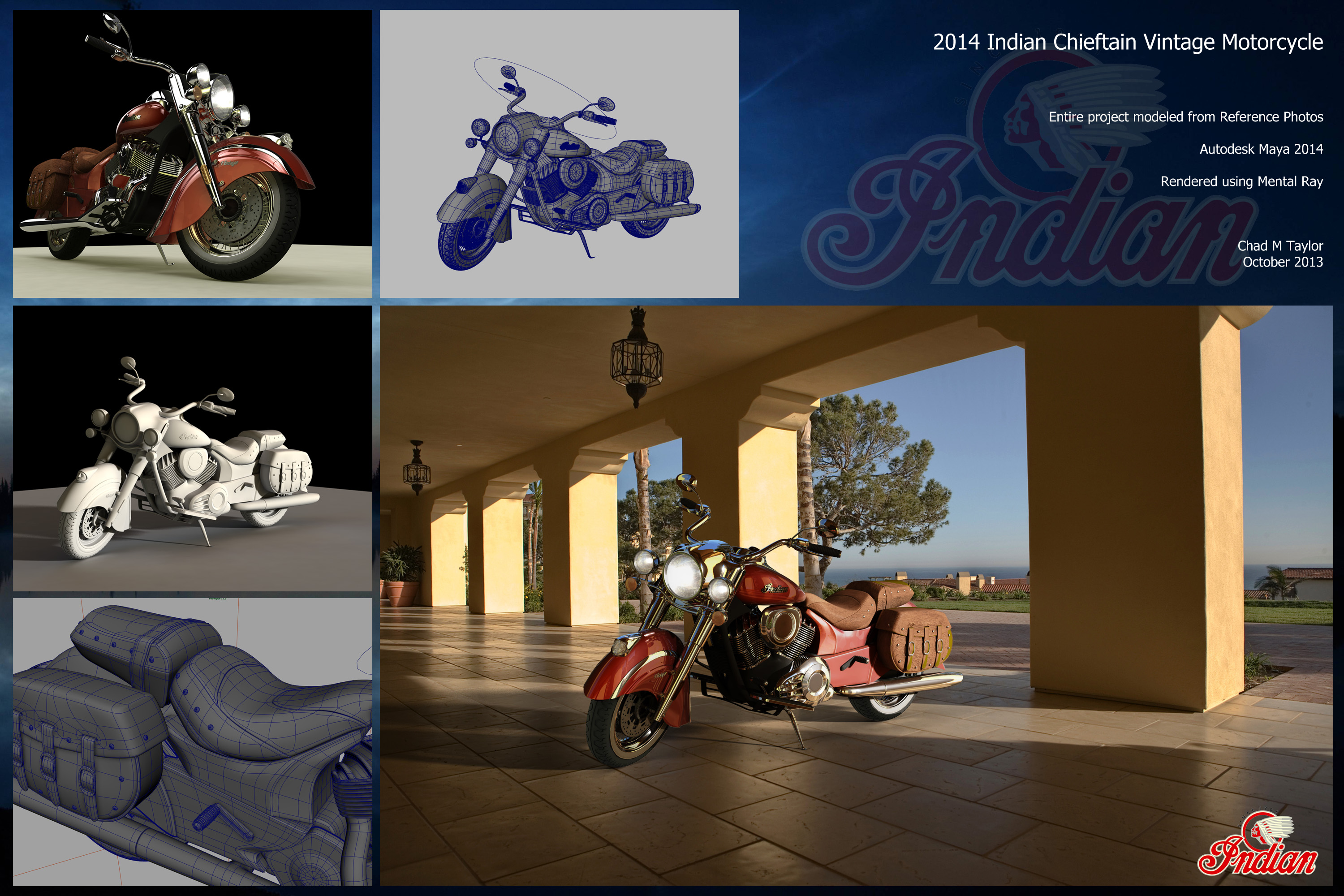 Indian Chieftain Motorcycle - Chad Matthew Taylor