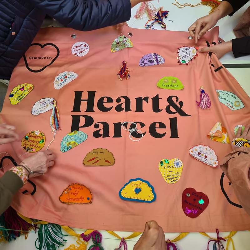 Banner making - Helen Mather