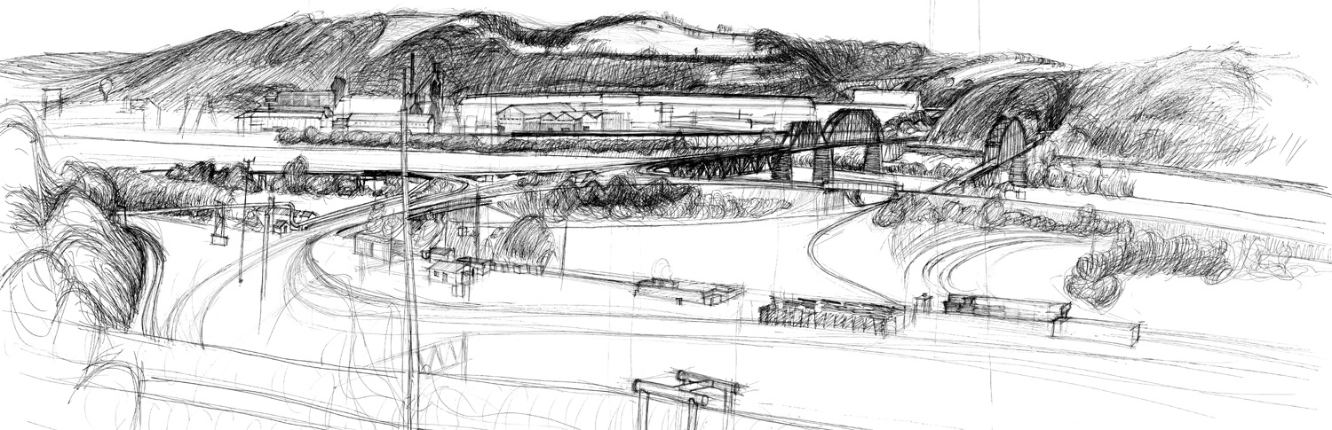 Pittsburgh landscape drawings - James Hicks portfolio