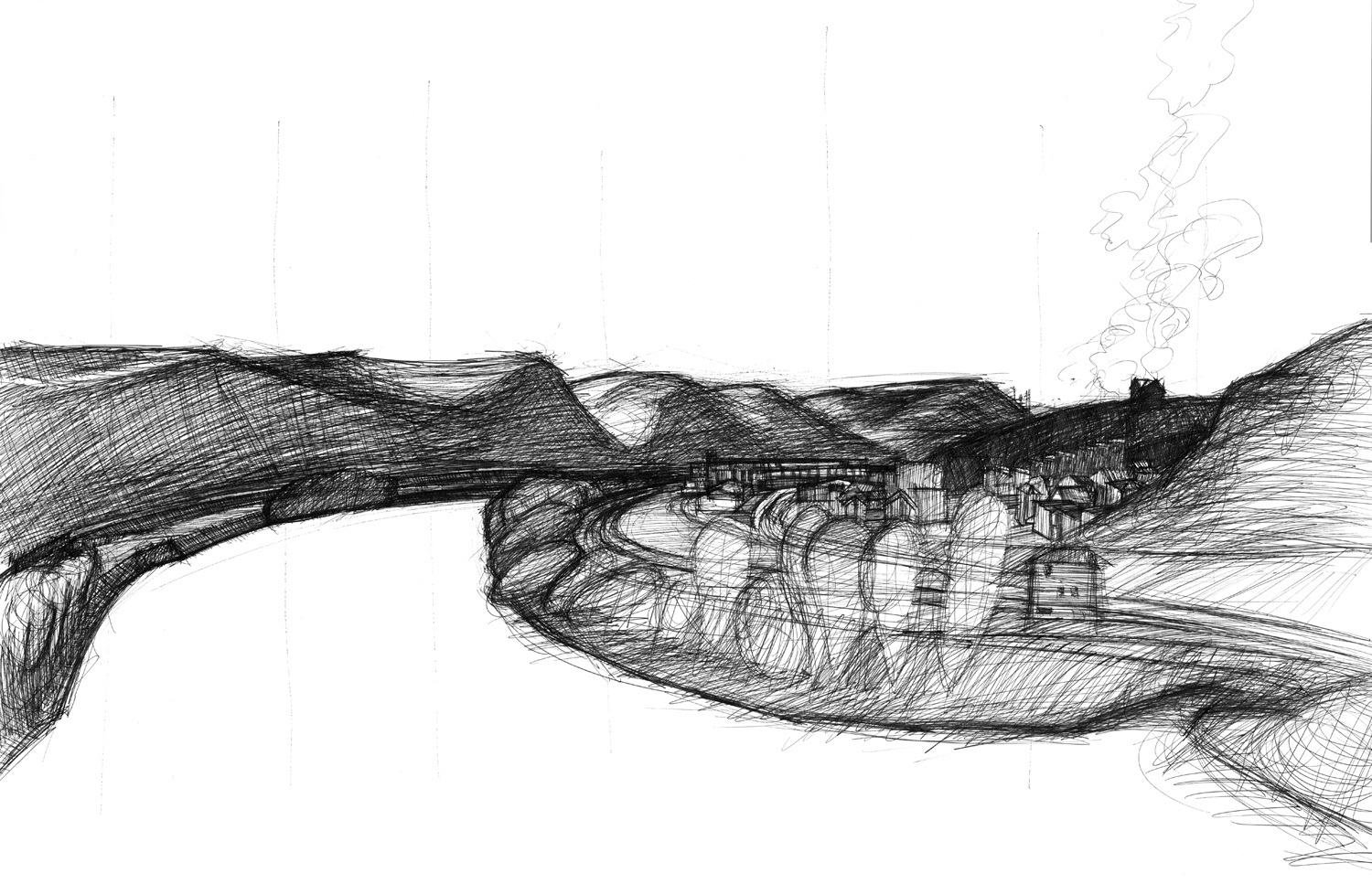 Pittsburgh landscape drawings - James Hicks portfolio