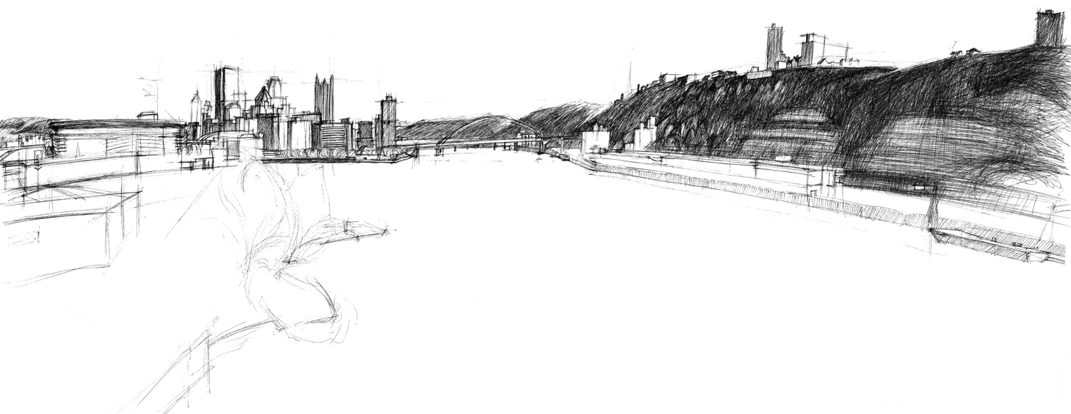 Pittsburgh landscape drawings - James Hicks portfolio