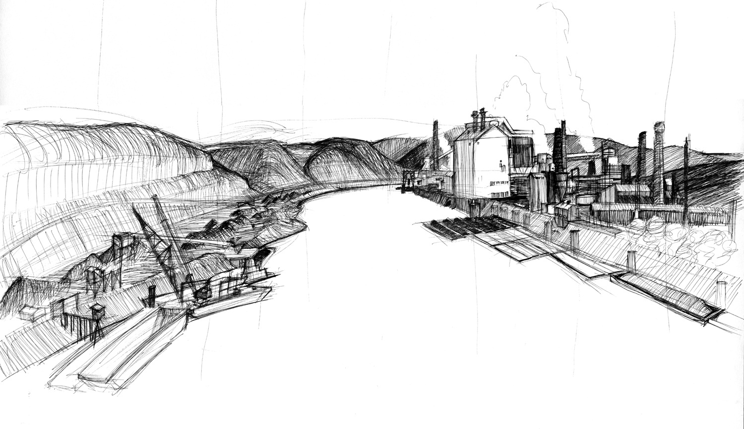 Pittsburgh landscape drawings - James Hicks portfolio
