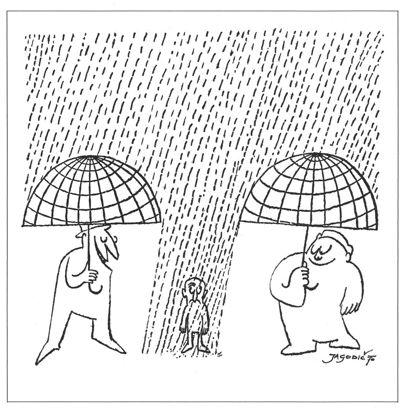 Satirical Drawing-Cartoon - Stane Jagodič