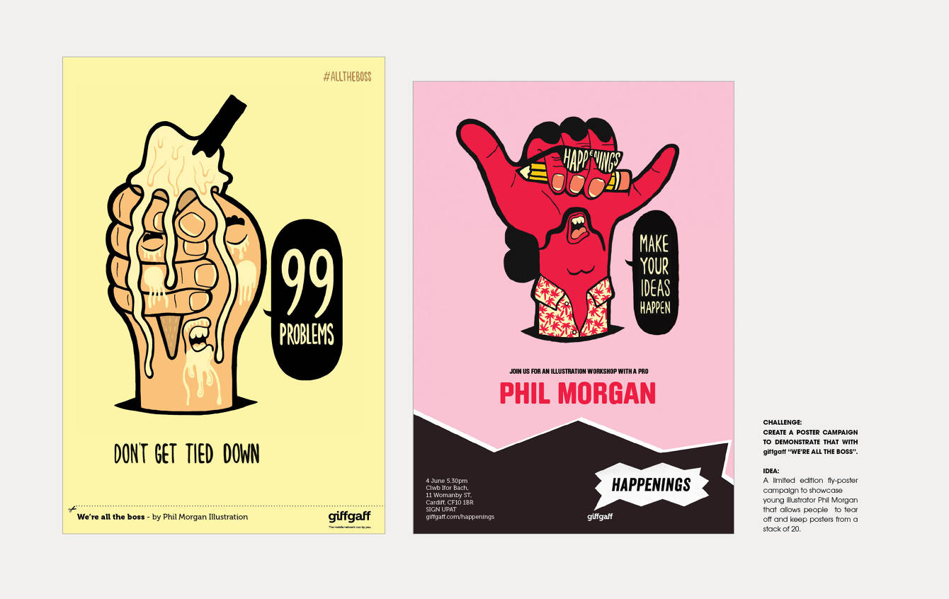 giffgaff - #alltheboss posters - daviddao