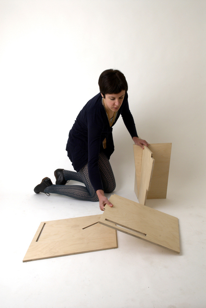 Flat pack stool - Losange et Ovale