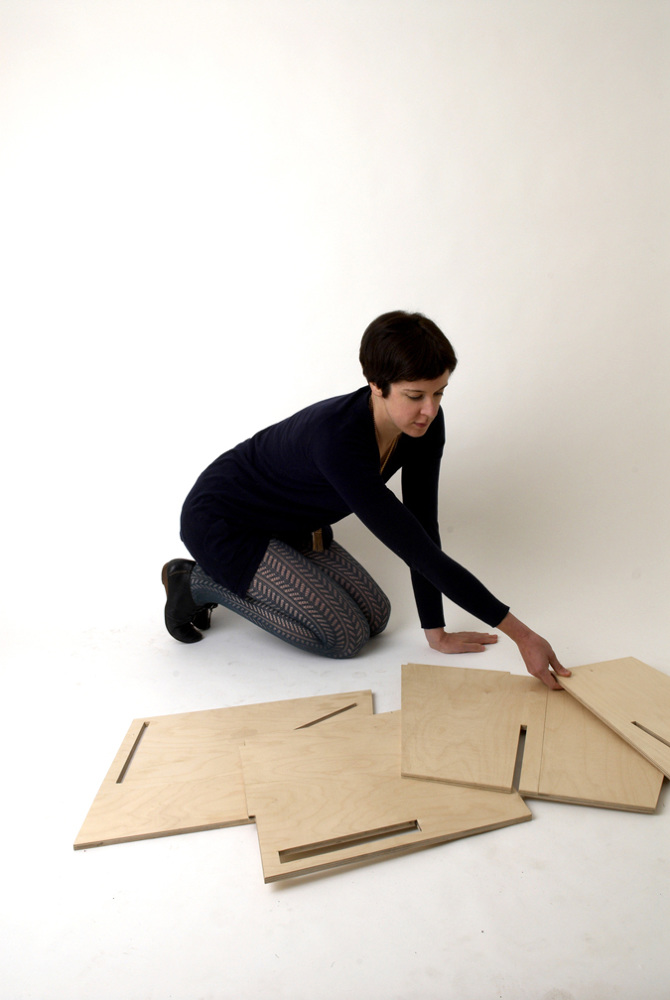 Flat pack stool - Losange et Ovale