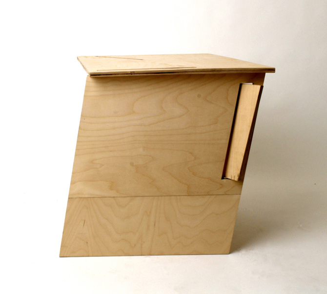 Flat pack stool - Losange et Ovale