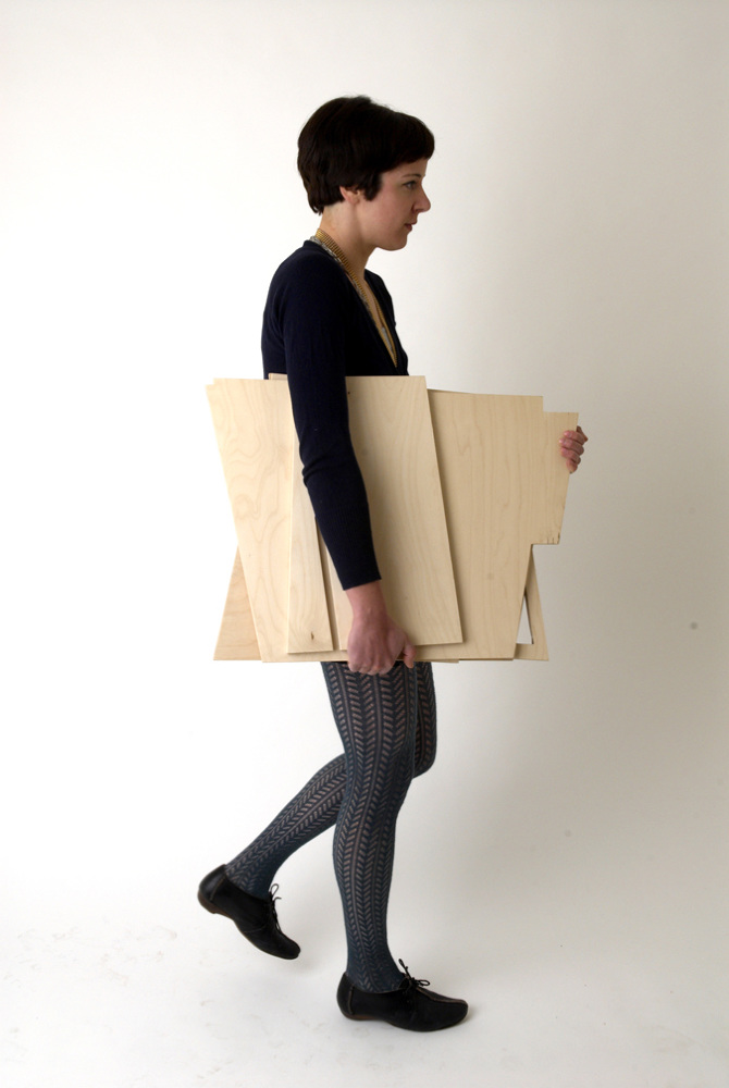 Flat pack stool - Losange et Ovale