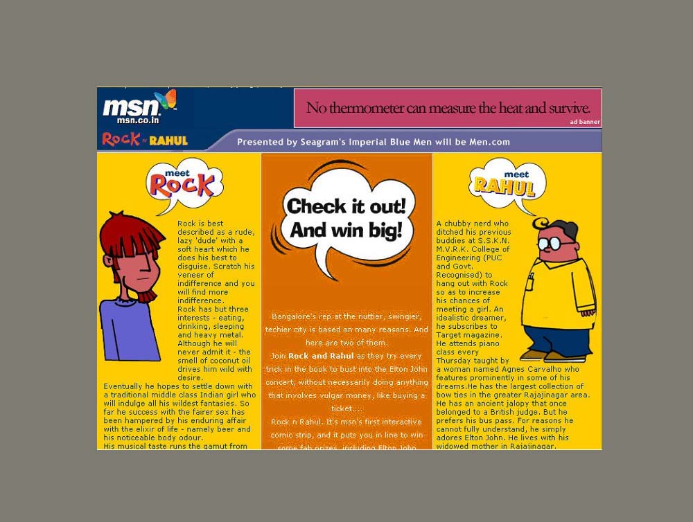 Microsoft/msn : interactive comic based promo - thethinkingeye.in