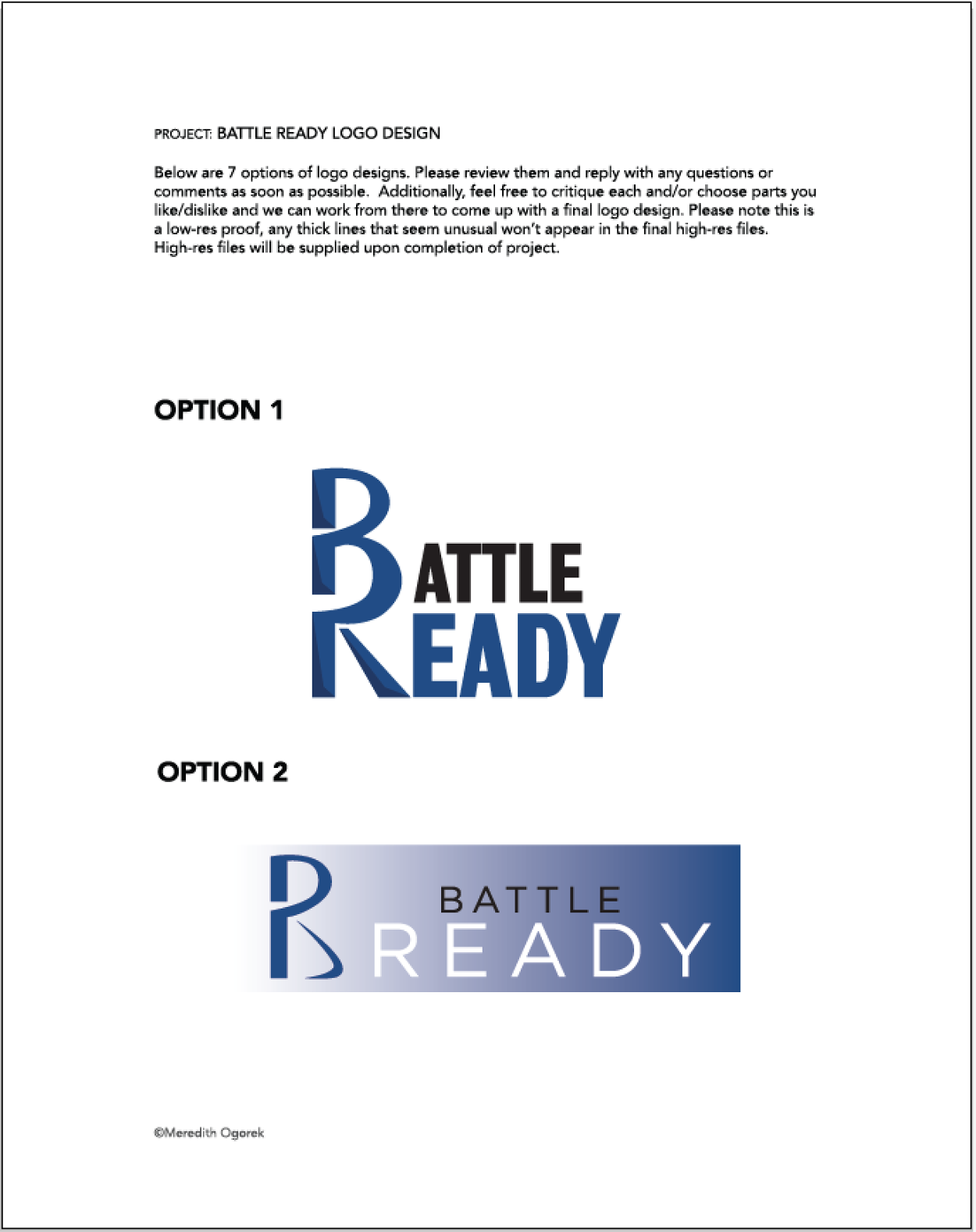 Battle Ready Logo - Meredith Ogorek