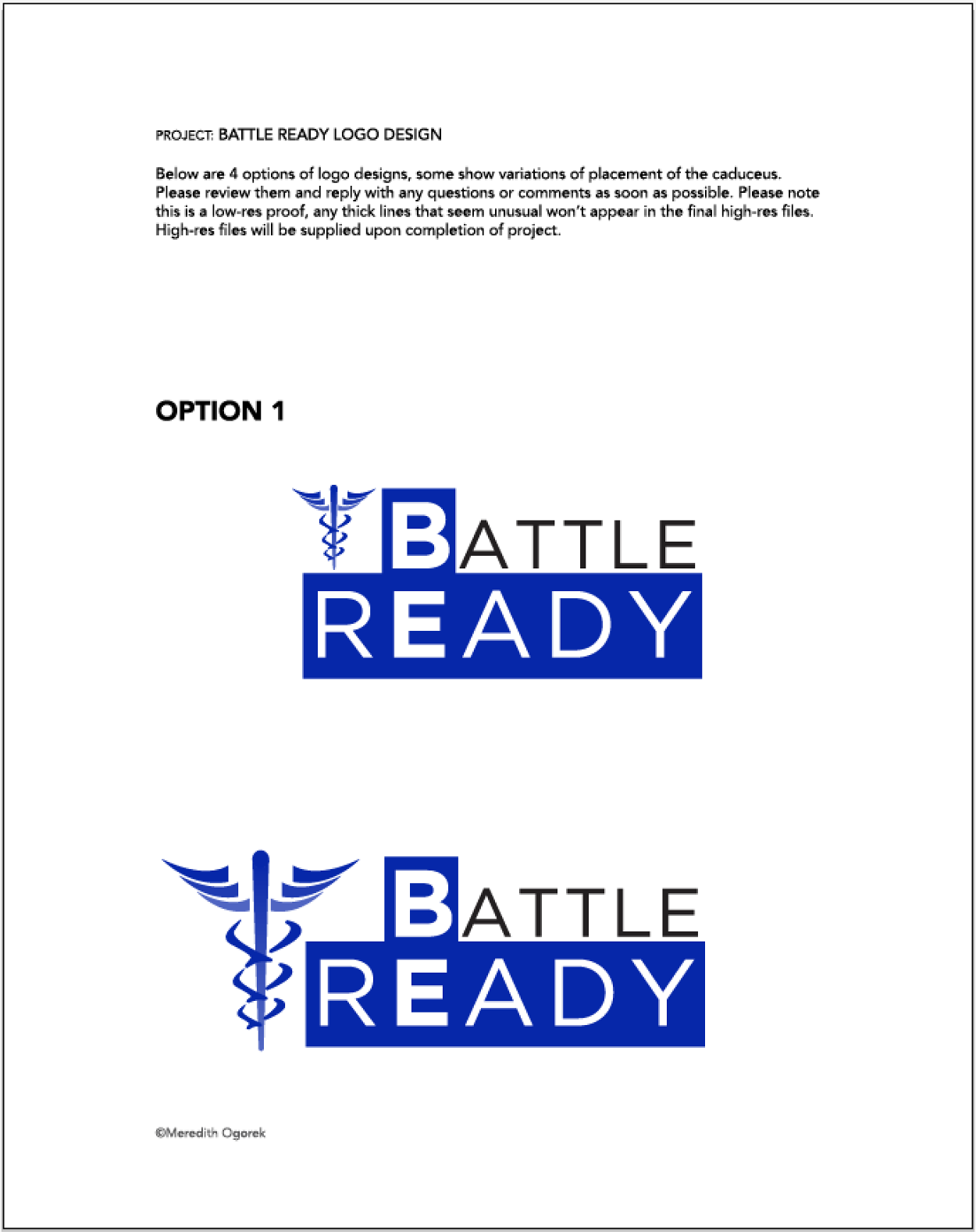 Battle Ready Logo - Meredith Ogorek