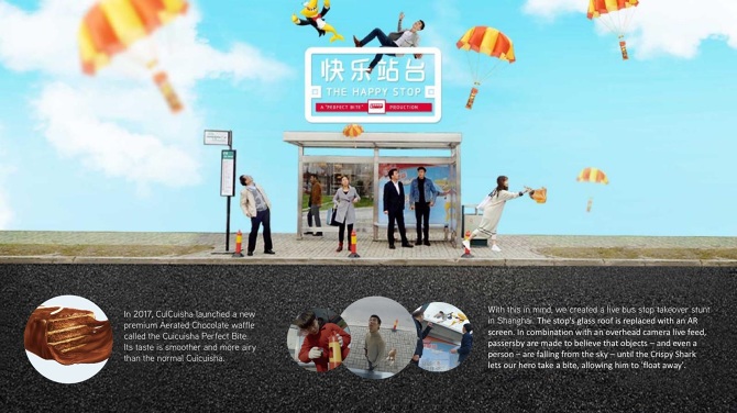 CuiCuisha Bus stop stunt - hello! good day!