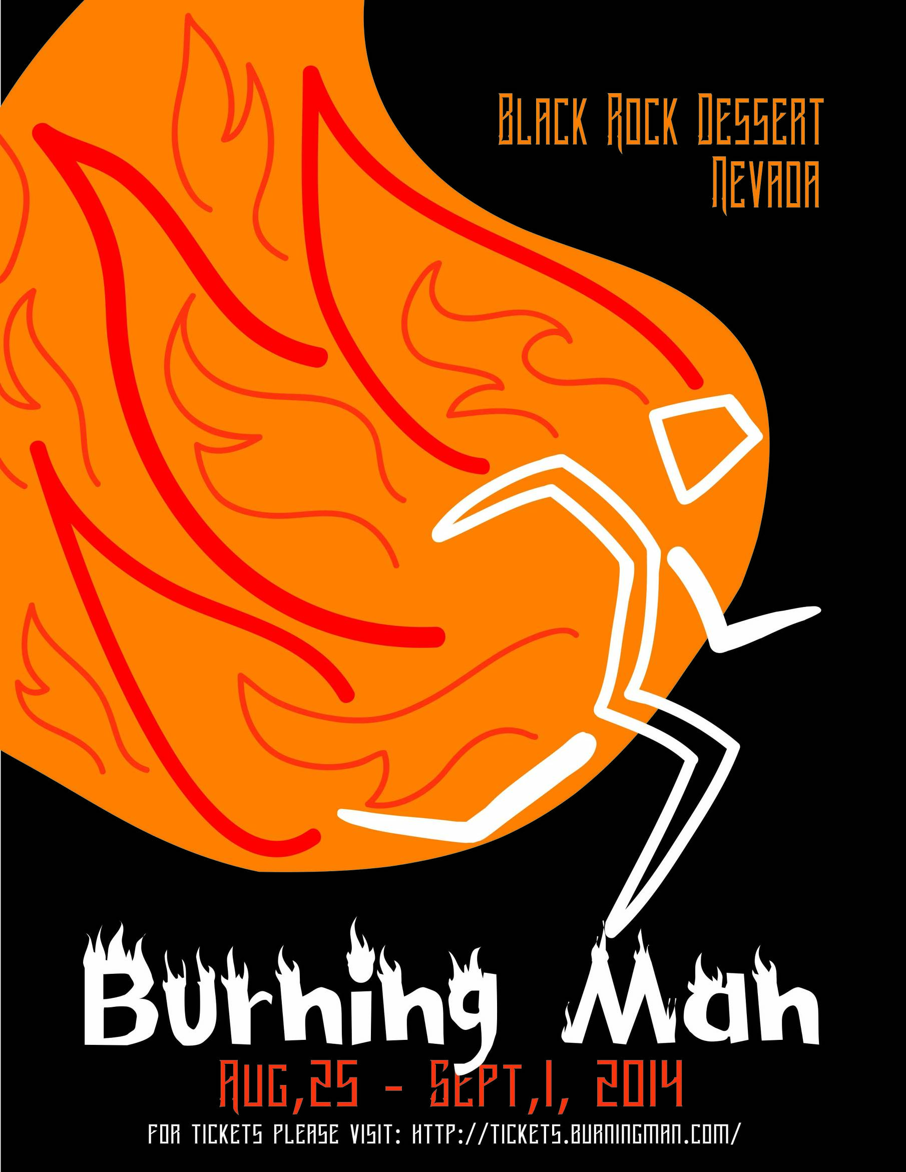Burning Man 2014 poster - Sydorenko's