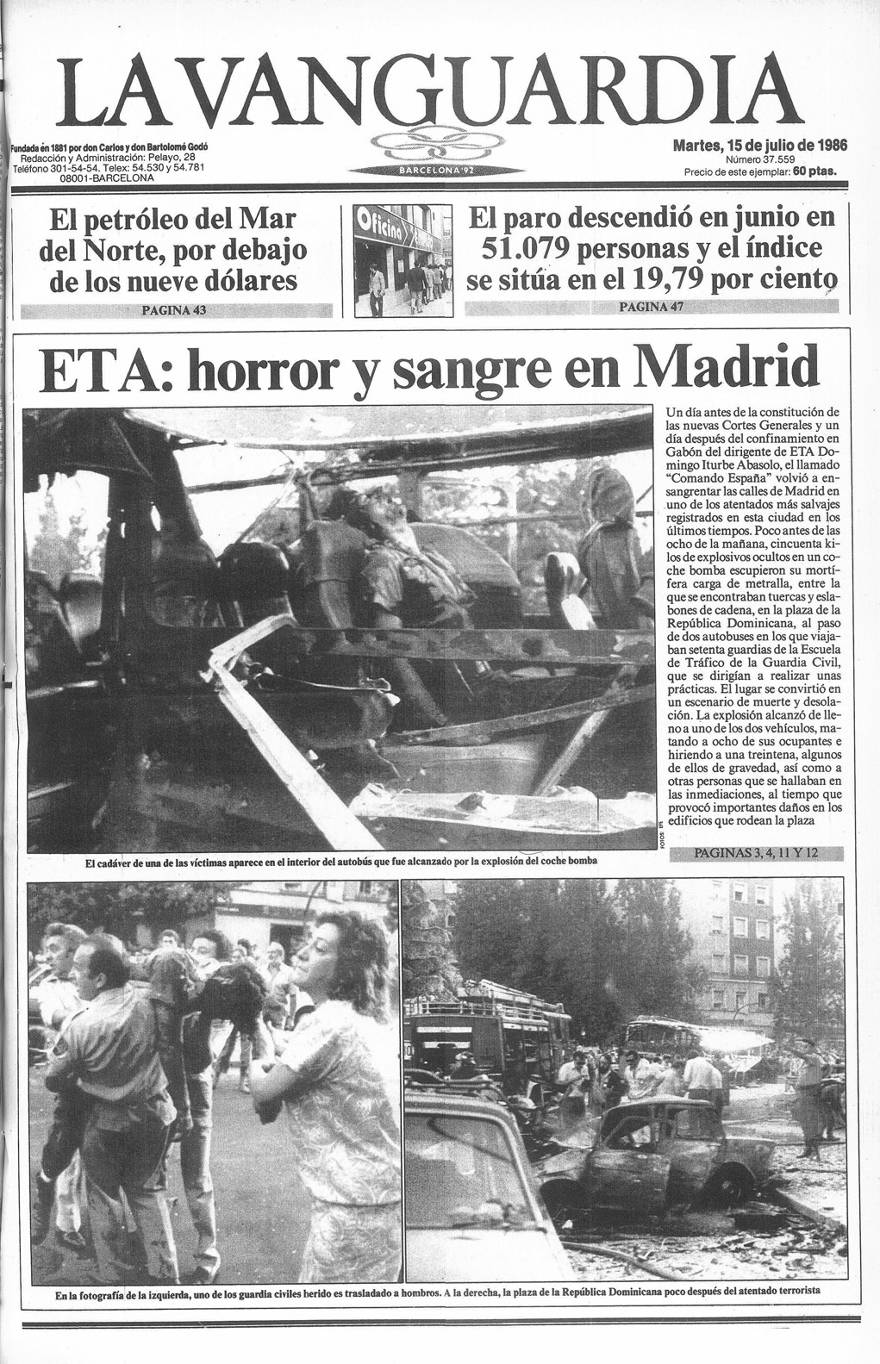 7:48 h. 14 de julio de 1986 - A la hora, en el lugar