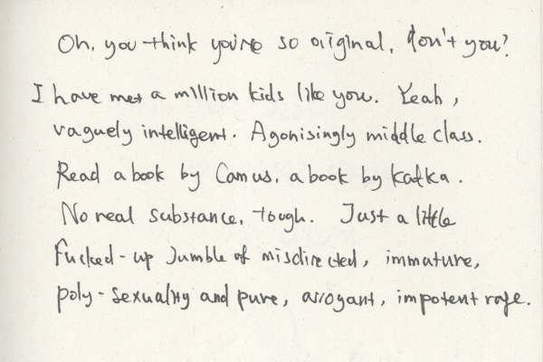 From The Script of Skins Season 2; Episode 6, Pen Drawing on Paper ...