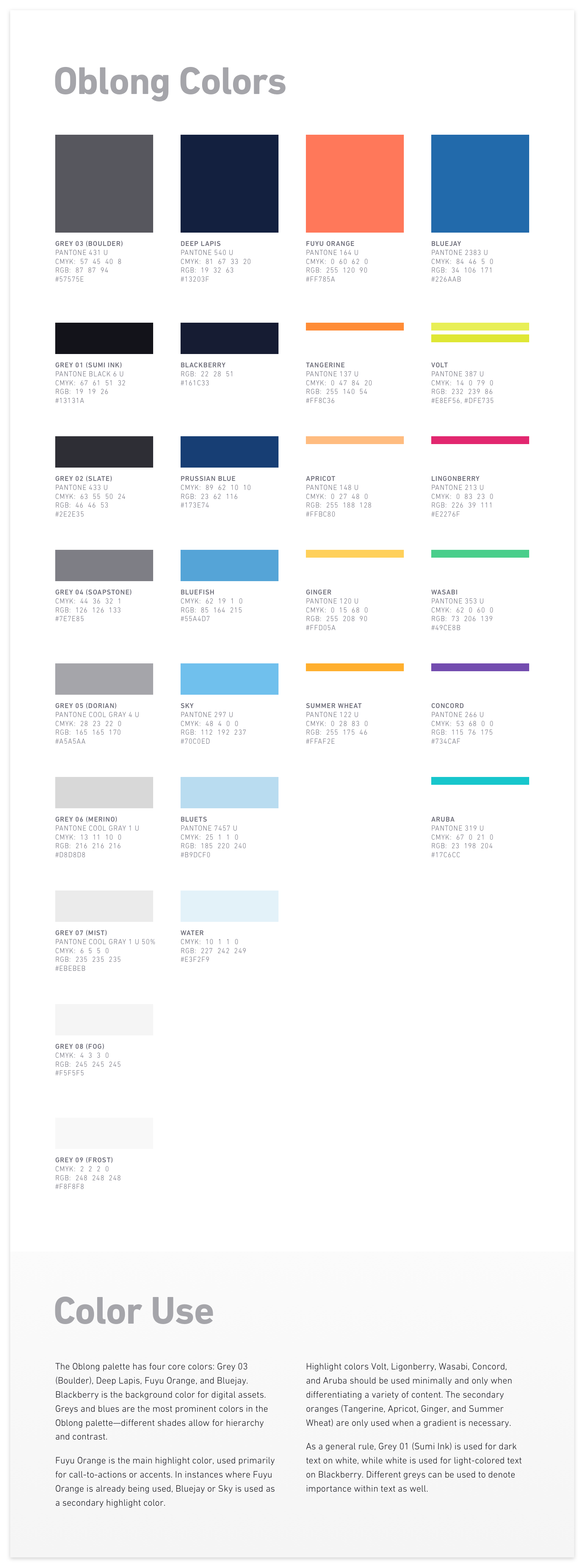 oblong brand identity - Jasmine Shen