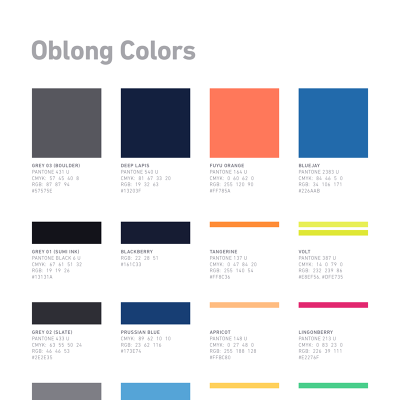 oblong brand identity - Jasmine Shen
