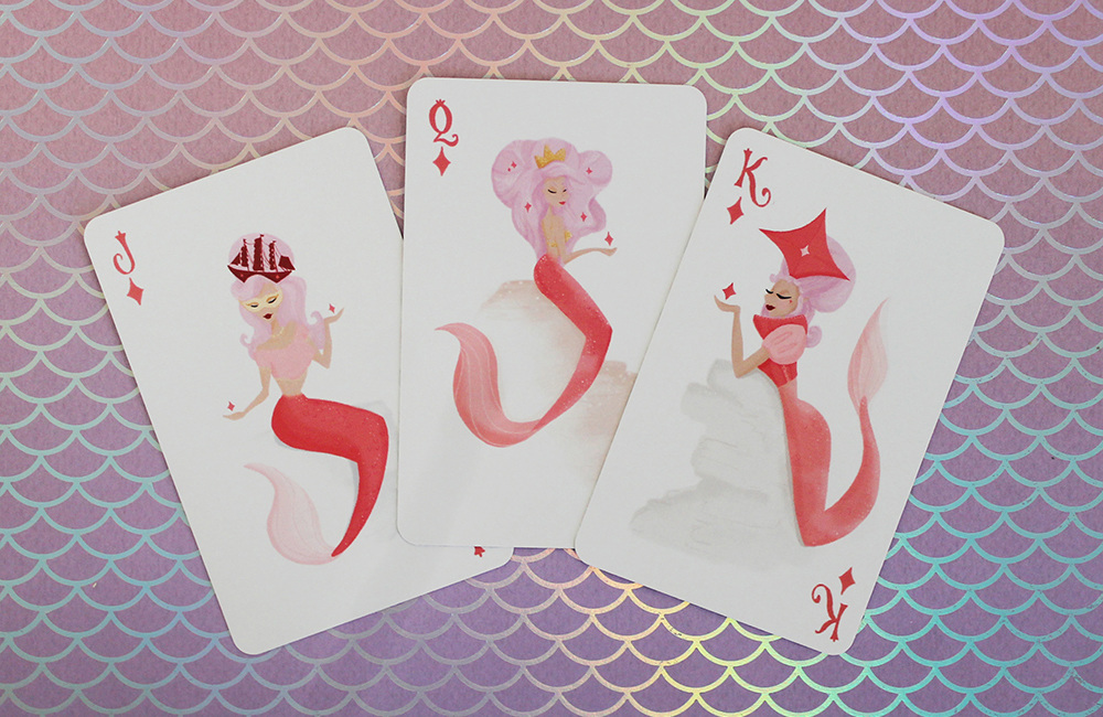 Mermaid Deck of Cards - All Hail Design