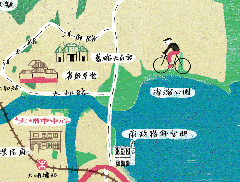 Illustrated Tai Po Map - 麥東記 Don Mak